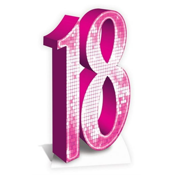 Star Cutouts SC629 Number 18 Cardboard Cutout Standup, Pink - Walmart.com