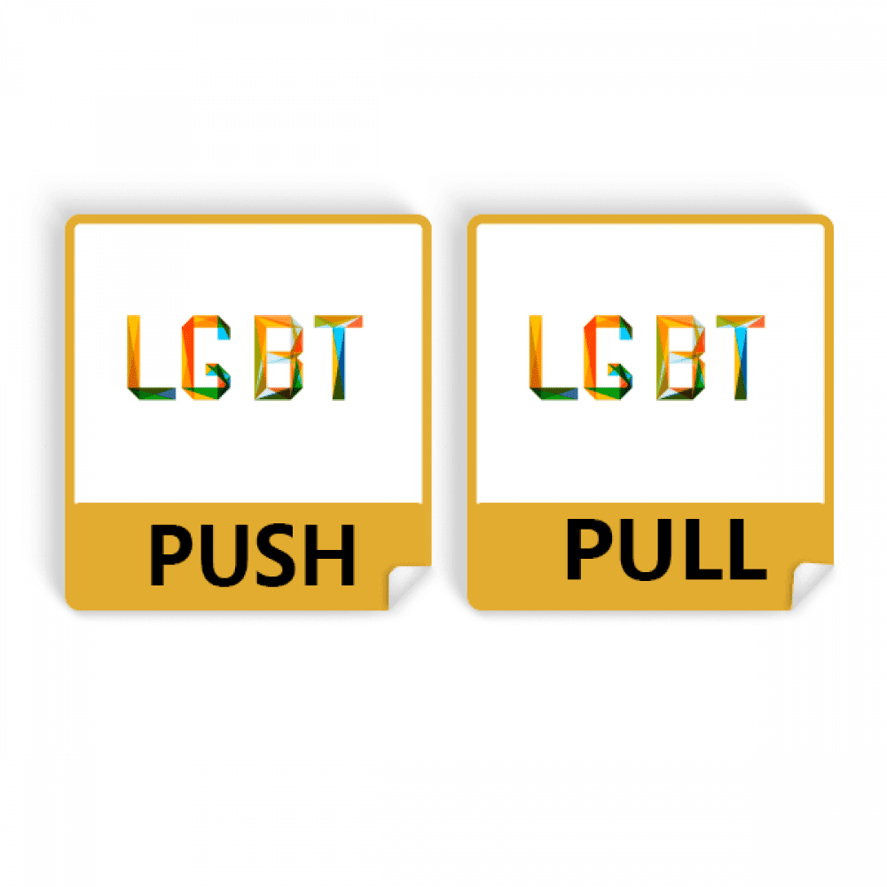 Colorful LGBT Rainbow Push Pull Door Sign Vinyl Stickers Shop - Walmart.com