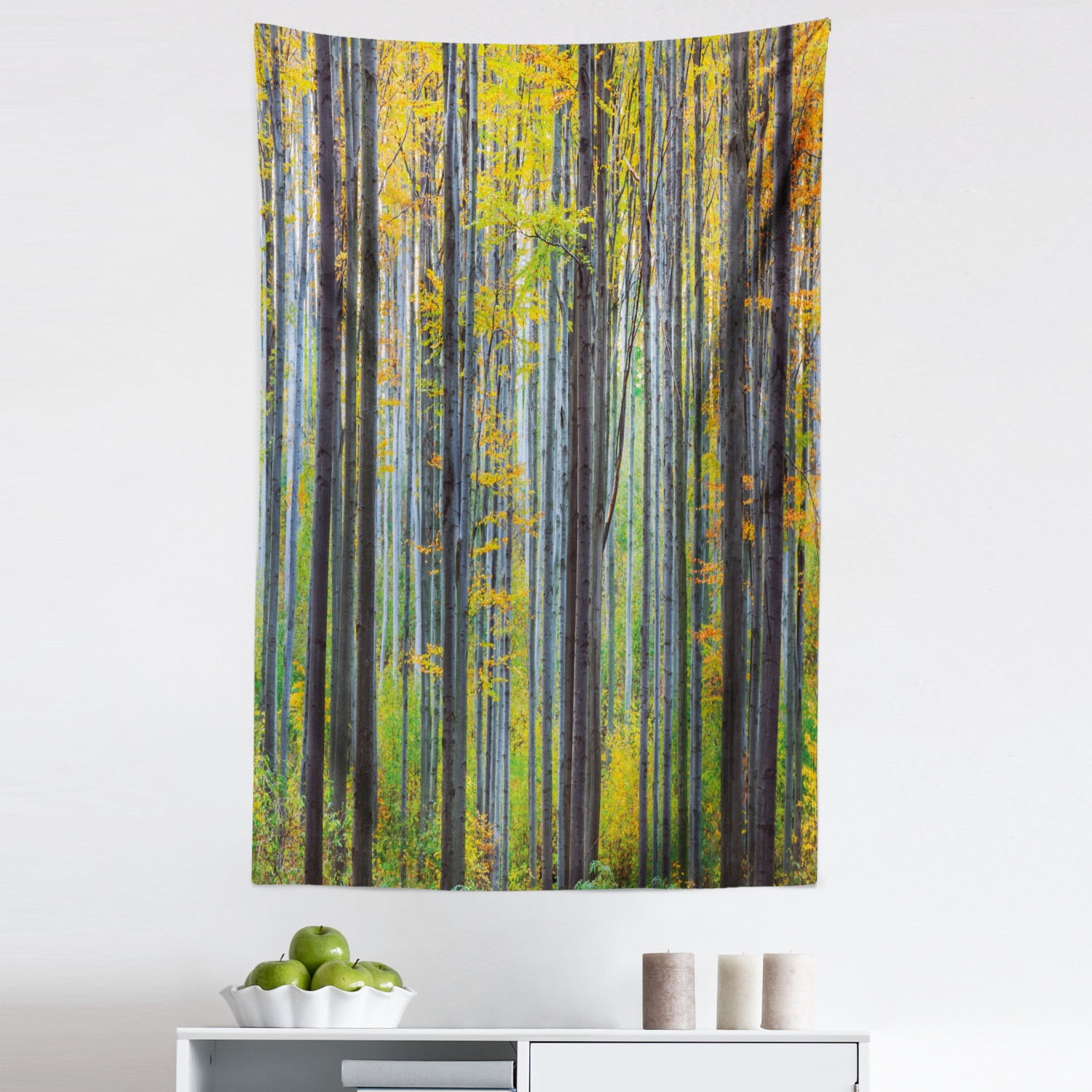 Fall Tapestry, Beech Fall Tree with Tall Bodies Wilderness Rural ...