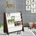 Yescom Kids Book Shelf Sling Storage Rack Organizer Bookcase Display ...