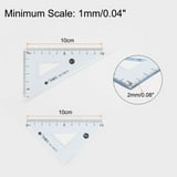 Uxcell 6piece Triangle Ruler Square Set 10cm 30/60 and 45/90 Degrees ...