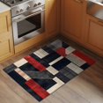 Area Rug 2x3ft Retro Geometric Square Texture Area Rugs Washable Low ...
