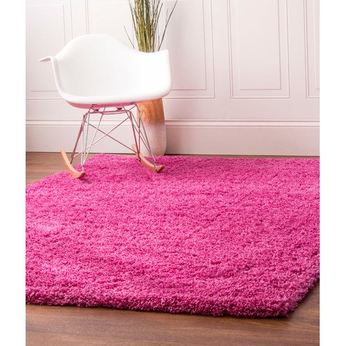 Super Area Rugs, Cozy Plush Solid Pink Shag Rug, 2' x 3' - Walmart.com