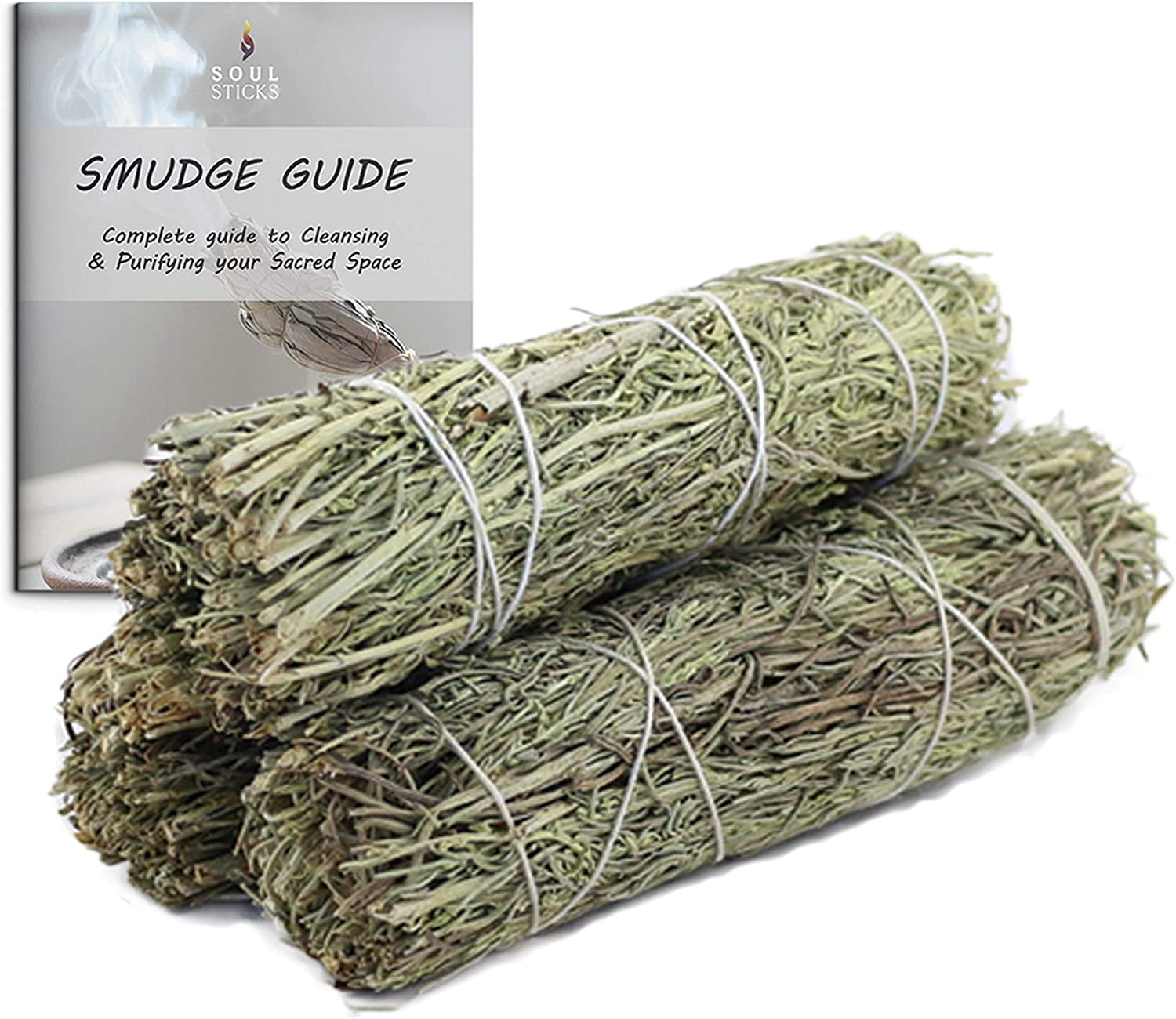 AncientVeda 3 Pack Copal Sage Smudge Sticks Bundles & Smudge Guide for ...