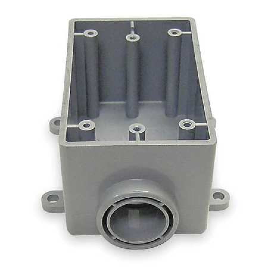CANTEX 5133363 Weatherproof Box,1Gang,1/2 in Hub,PVC - Walmart.com ...
