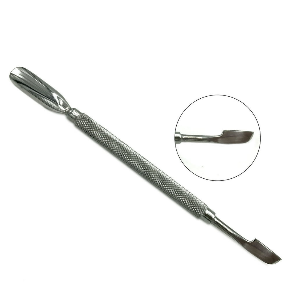 STAINLESS STEEL CUTICLE PUSHER NAIL CLEANER TRIMMER MANICURE PEDICURE ...