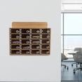 20-Slot Wall Mounted Wooden Cell Phone Storage Locker with Individual ...