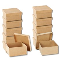 12pc Kraft Paper Mache Square Boxes - for Gifts and Favors - Factory ...