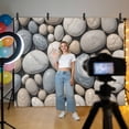 7x5ft Photo Backdrop, Pebble Stone Soft Polyester Backdrop Curtains ...