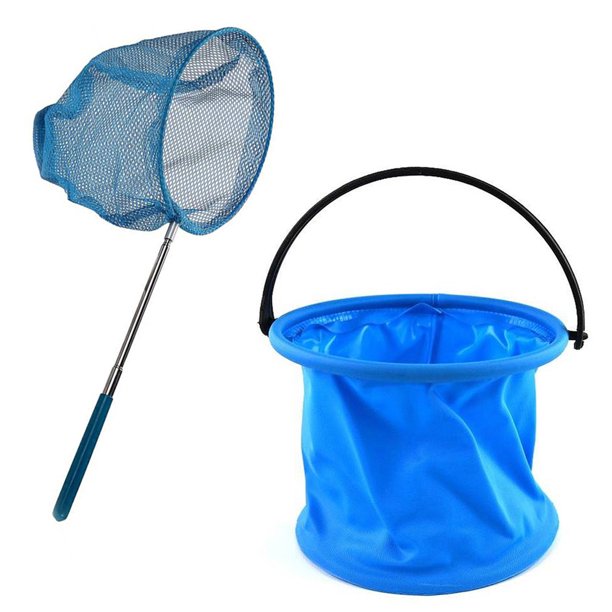Clairlio Kid Telescopic Butterfly Fishing Net Bucket Catching Bug ...