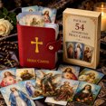 Funeral Essential Religious Card Organizer Compact Faux Leather Holy ...