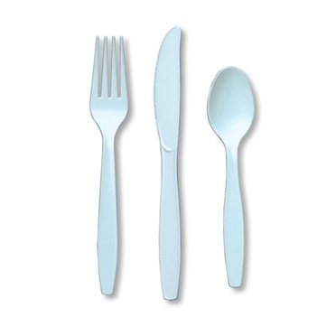 Powder Blue Plastic Assorted Cutlery - 24 ct. - Walmart.com