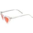 Womens Exaggerated Translucent Cat Eye Sunglasses Color Tinted Lens