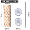 20oz Stainless Steel Skinny Tumbler, Double Wall Travel Mug with Lid ...