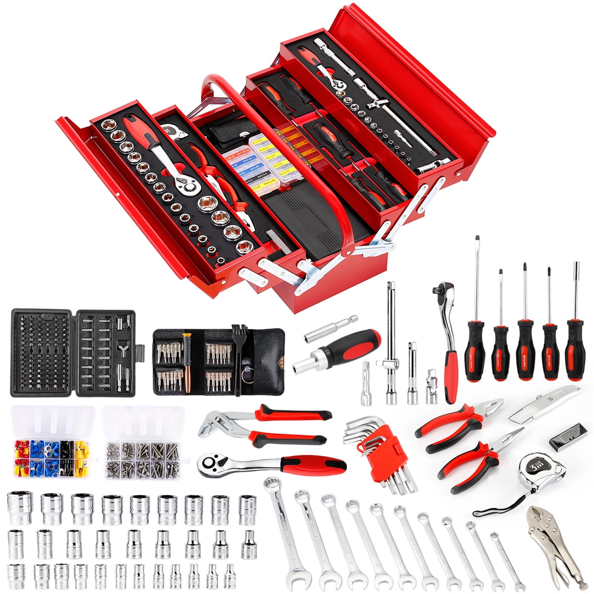TRIPLE TREE 573-Piece Tool Kit Set, Mechanic Tools Set, Auto Repair ...