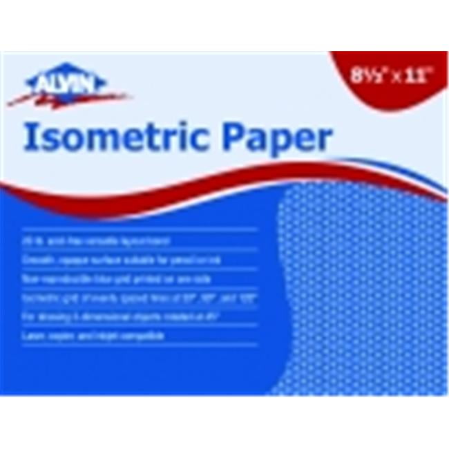 Alvin Isometric Sketch Paper - 8.5 x 11 in. - Non-Photo Blue Grid, Pack ...