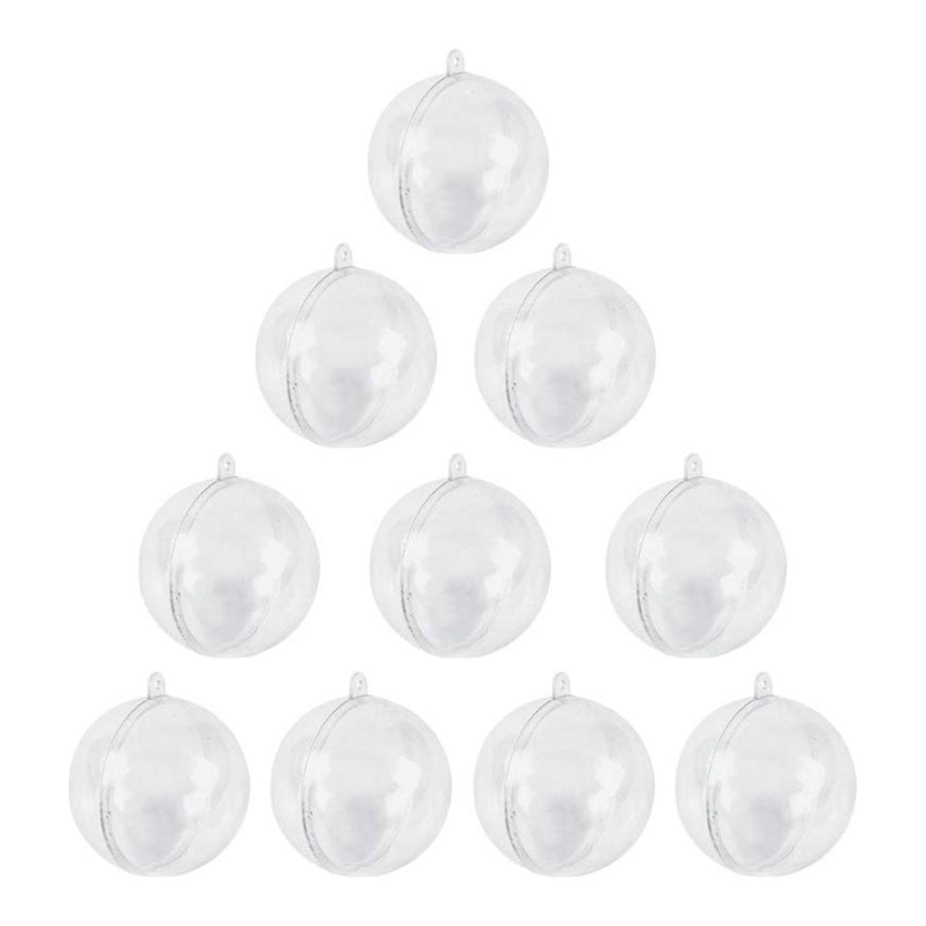 10pcs 4cm Transparent Fillable Balls Clear Fillable Ornaments Balls ...