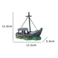 Aquarium Landscaping Resin Warship Ornament with Ventilation Chambers ...