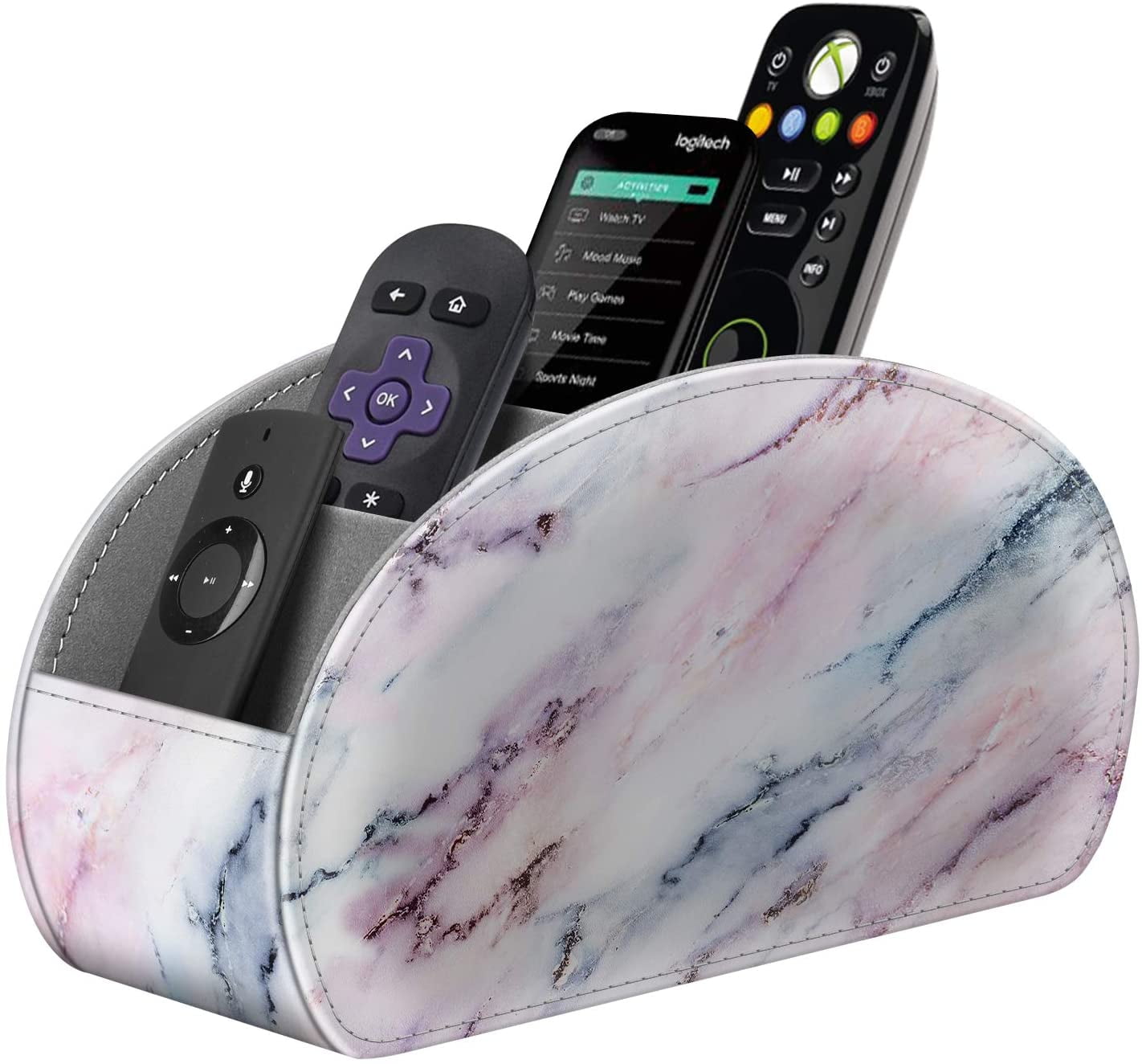 Fintie TV Remote Control Holder Desktop Organizer - PU Leather Storage ...