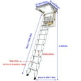 INTBUYING Hidden Telescopic Folding Ladder White 9.8ft/12Steps Carbon ...