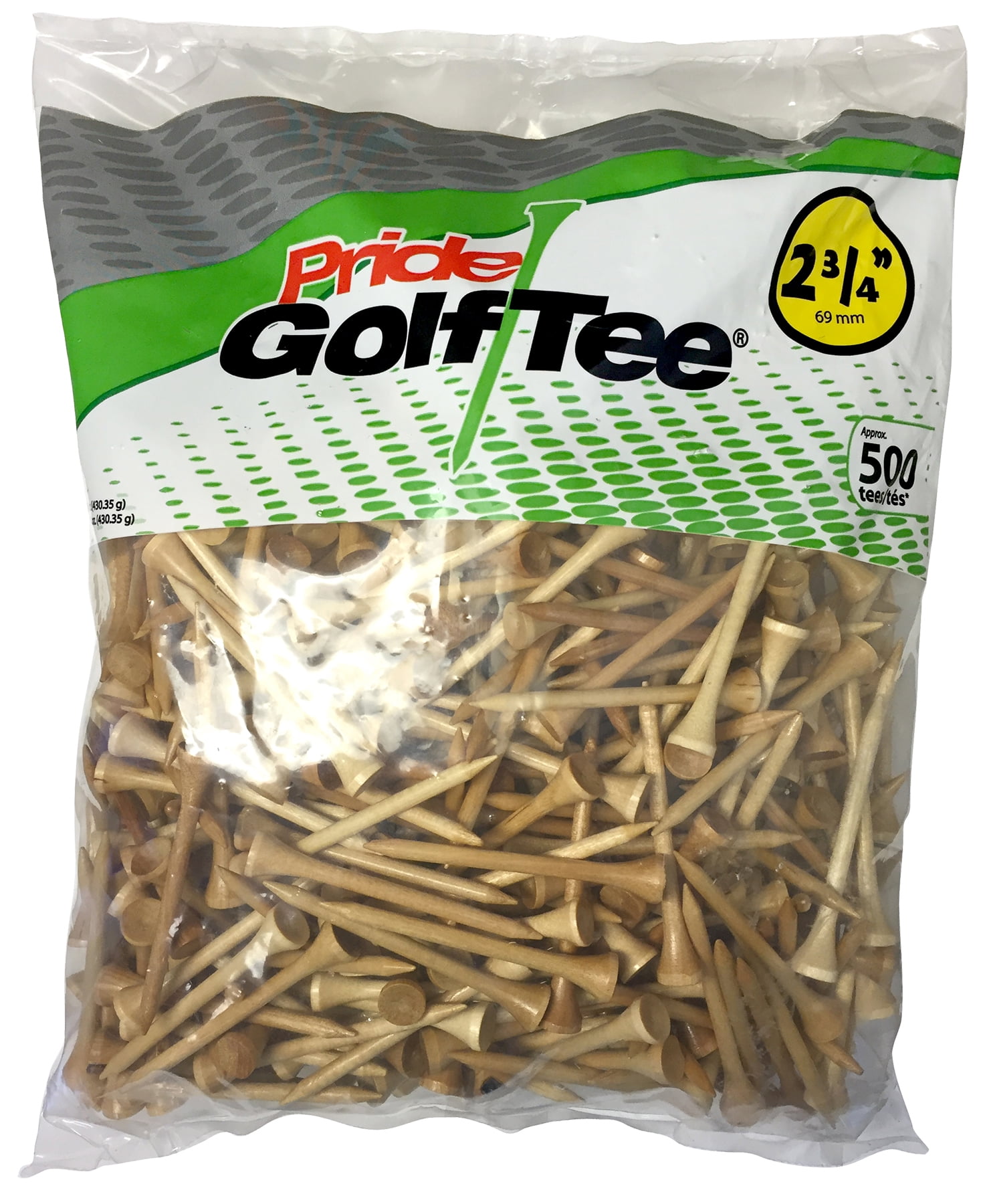 Pride Wood Golf Tee, 2.75 inch, Natural, 500 Count - Walmart.com