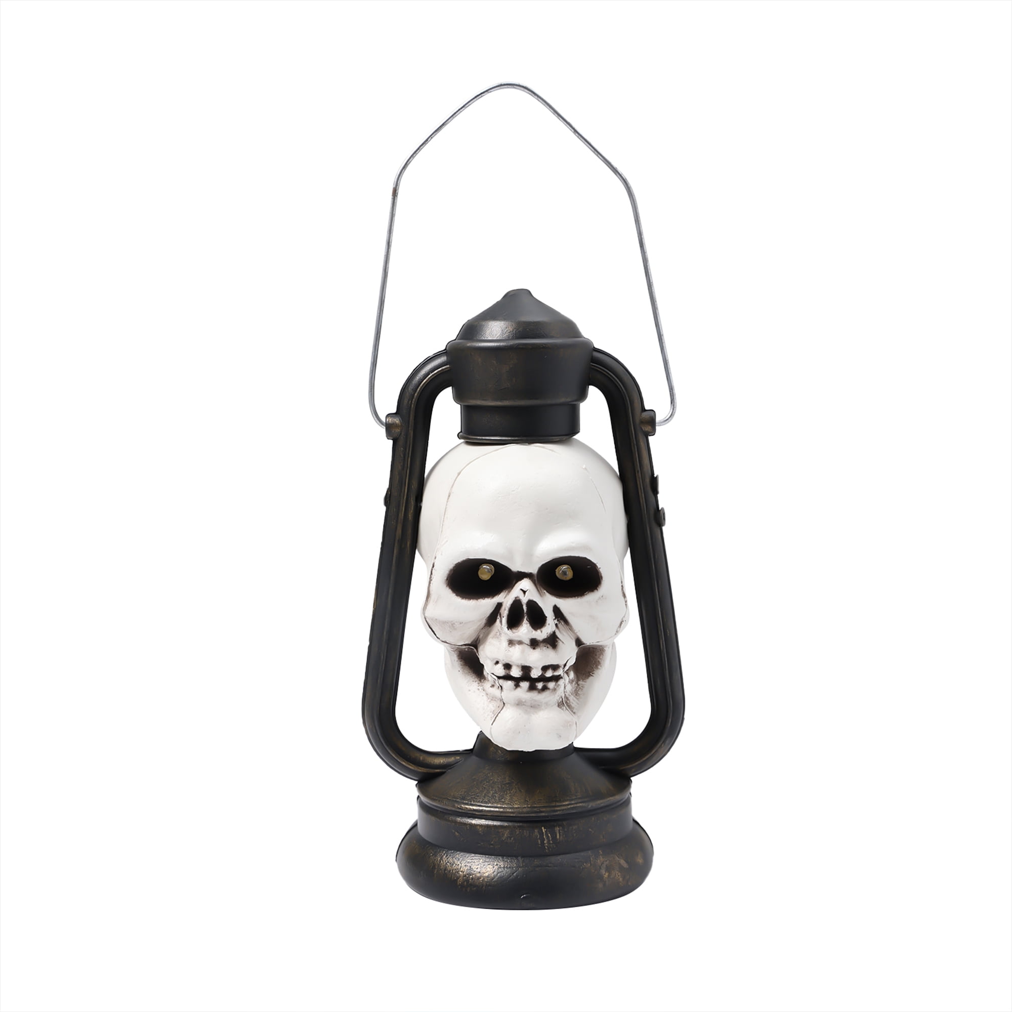 Inevnen Halloween Skull Lantern with Glowing Eyes Hanging Lamp Haunted ...