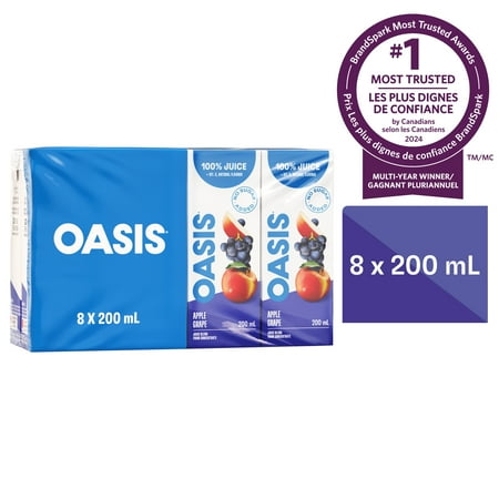 Apple Grape Juice Boxes, 8 x 200 ML - Walmart.ca