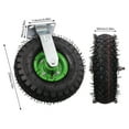 10'' Pneumatic Swivel Casters Set of 4 Heavy Duty Air Tires Rubber ...