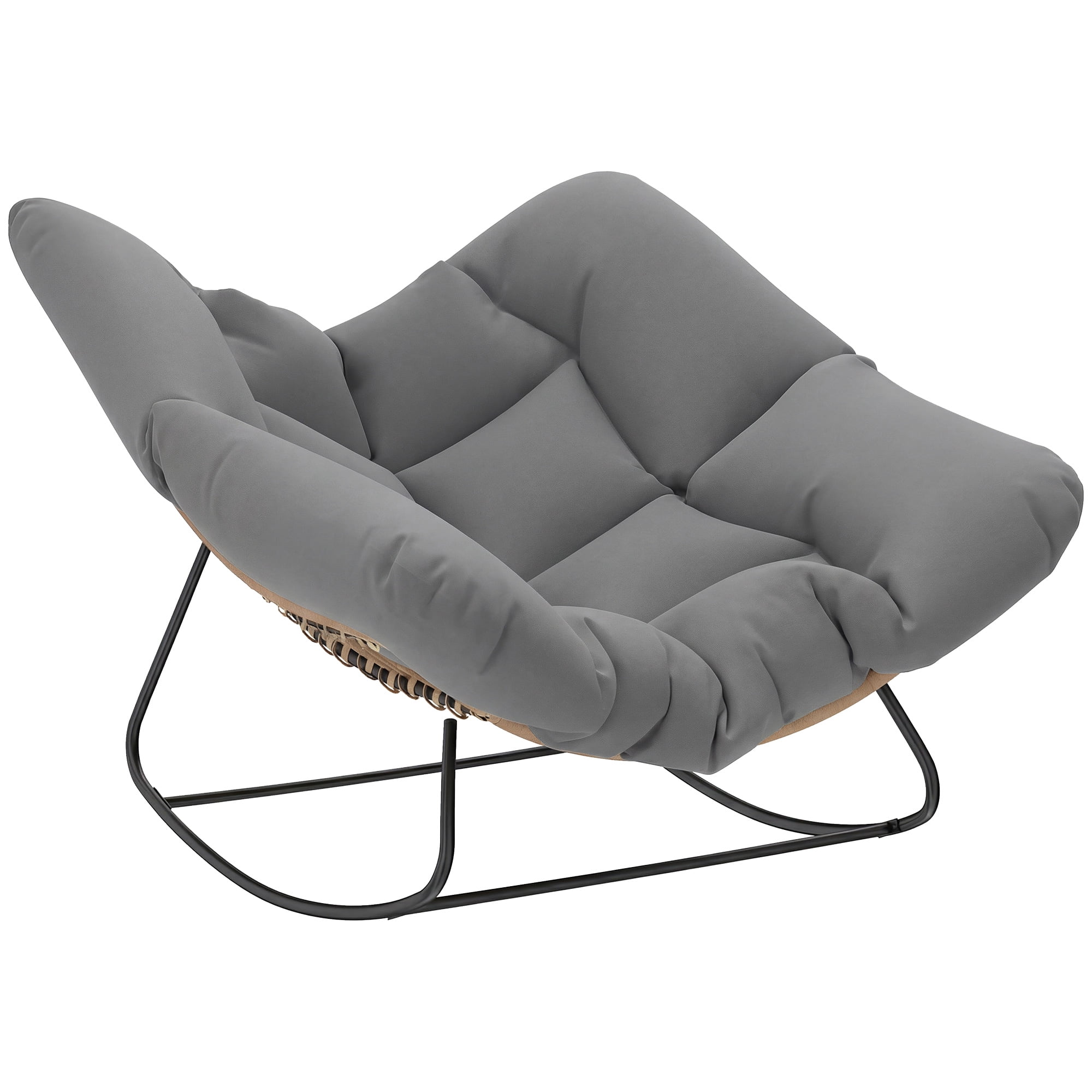 Click here for Outsunny Indoor Outdoor Papasan Rocking Chair With... prices
