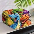 Cute Smiling Dinosaurs HD Digital Print Flannel Blanket, Soft Funny ...