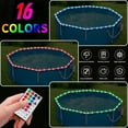 Honrane IP67 Waterproof Pool Rim Light Set, Remote Control, 16 Colors ...