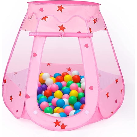 Pop Up Princess Tent,kids Ball Pit Play Tent For Girls, Foldable And ...