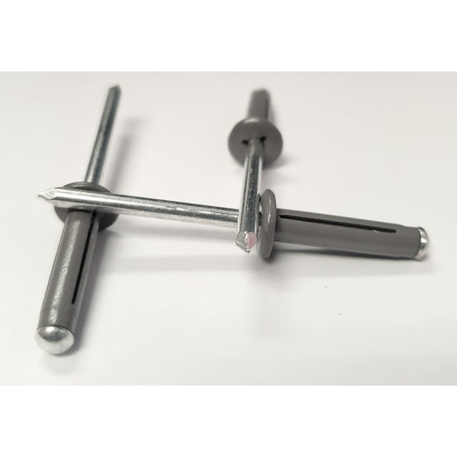 Grey Exploding Pop Rivets 3/16" Tri-Fold Small Aluminum Head Steel ...
