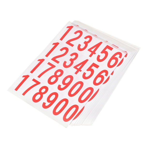Number Stickers Mailbox Self Adhesive 12345178900 Numbers 50x25mm White ...