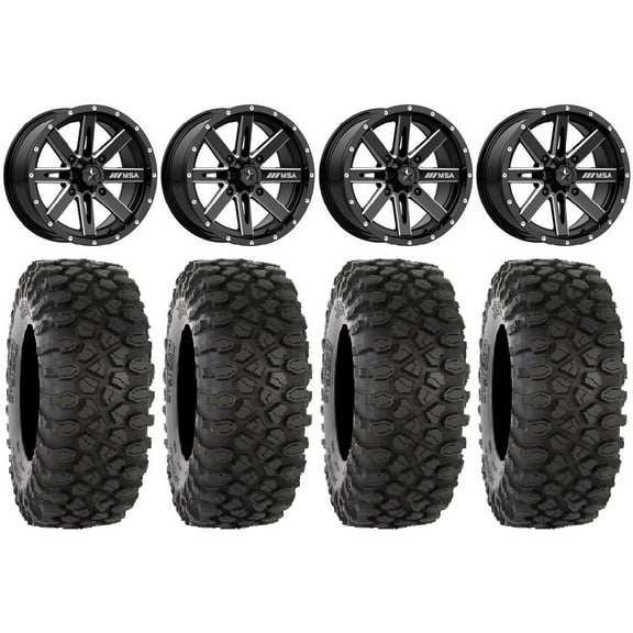 MSA Lok 15" ATV Wheels 30" MotoRavage Tires Can-Am Commander Maverick ...