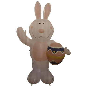 5' Gemmy Airblown Inflatable Easter Chicks in Easter Egg Boat Scene ...