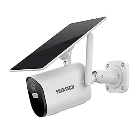 EVERSECU Wireless Outdoor Security Camera, Solar Power Rechargeable ...