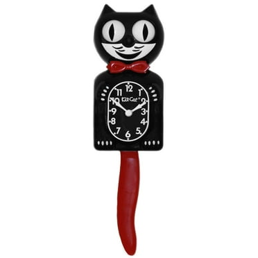 Classic Black Kit-Cat Wall Clock with Moving Tail & Eyes for Bedroom ...