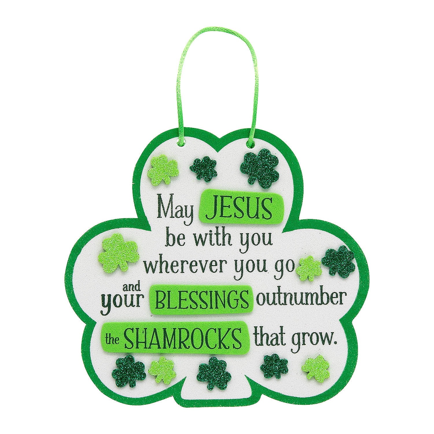Religious Shamrock Blessings Craft Kit, Makes 12, Craft Kits, St ...