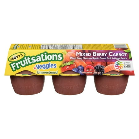 Mott's Fruitsations +Veggies Unsweetened Mixed Berry Carrot Fruit and ...