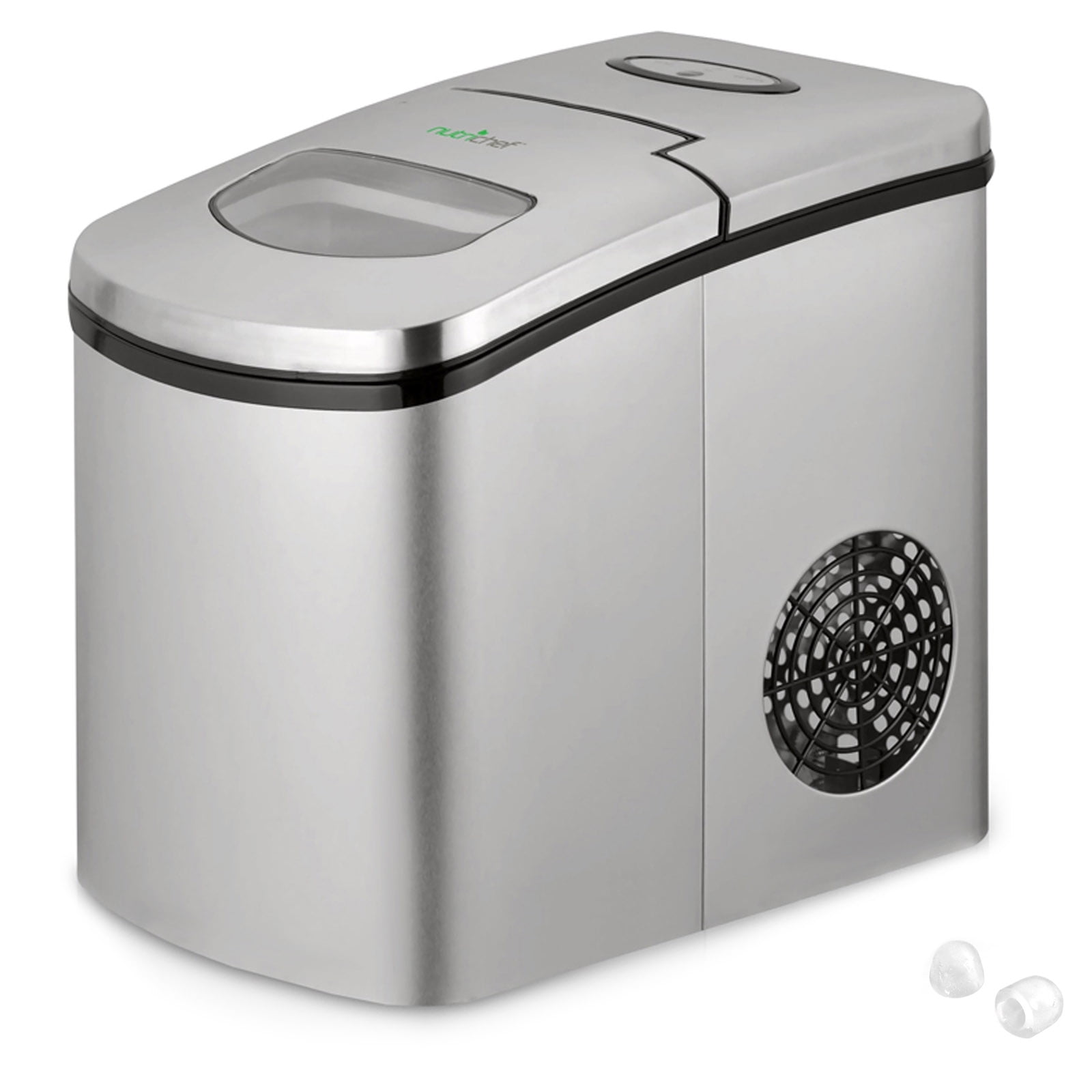 NutriChef Stainless Steel Countertop Ice Cube Making Machine - Walmart.com
