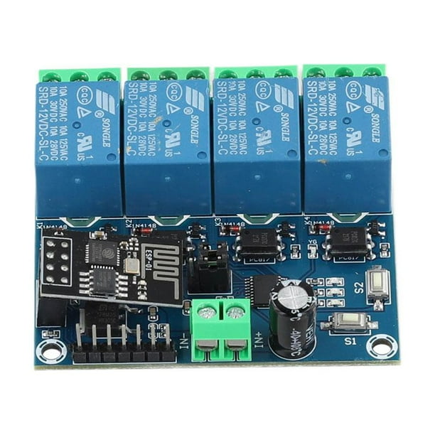 Módulo WIFI de relé 5V/12V ESP8266 Placa de control WiFi para Arduino ...