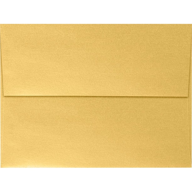 LUXPaper A7 Invitation Envelopes, 5 1/4 x 7 1/4, Gold Metallic, 50/Pack ...