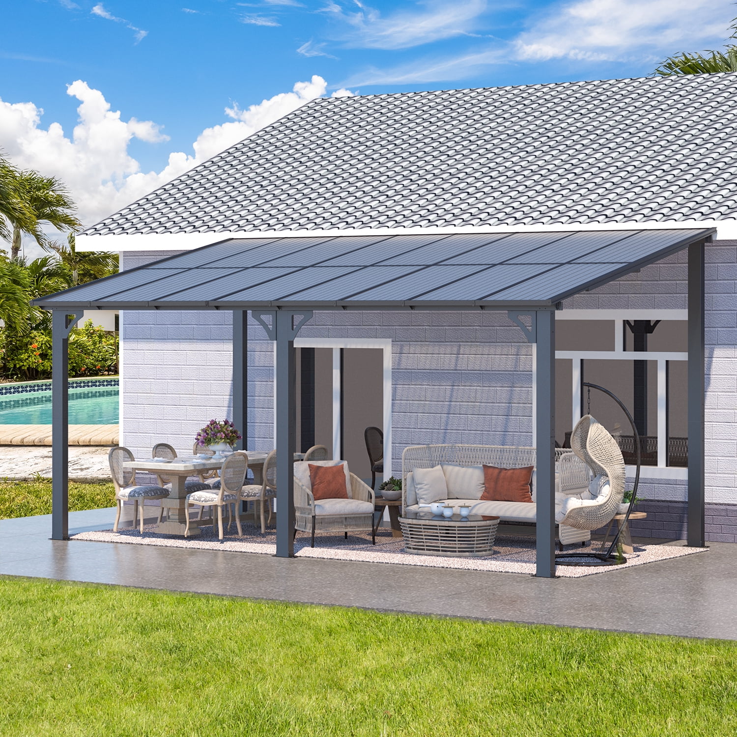 Click here for Yodolla 8 X 16 Hardtop Gazebo Outdoor Aluminum Per... prices