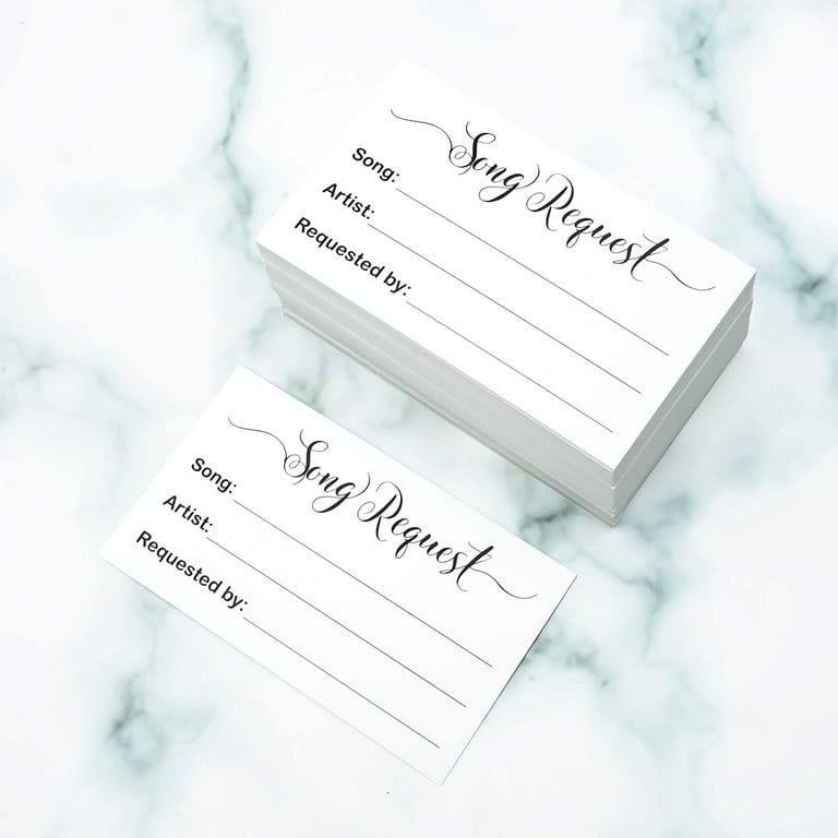 Wedding Music Suggestion Card