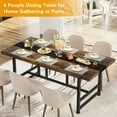 Tribesigns Farm Country Style Wooden Dining Table, Six Seater, Modern ...