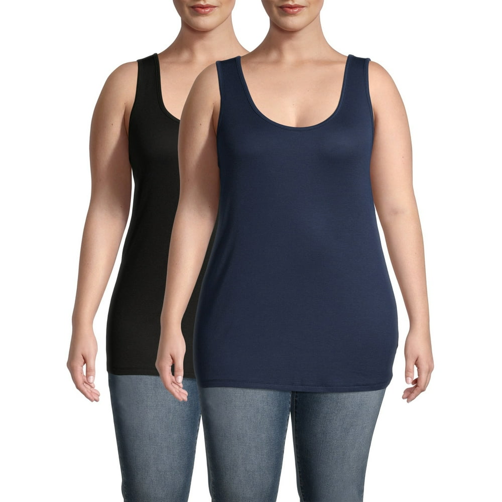 Terra & Sky - Terra & Sky Women's Plus Size Everyday Essential Layering ...