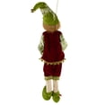18" Enchanted Red and Green Poseable Whimsical Christmas Elf Figure ...