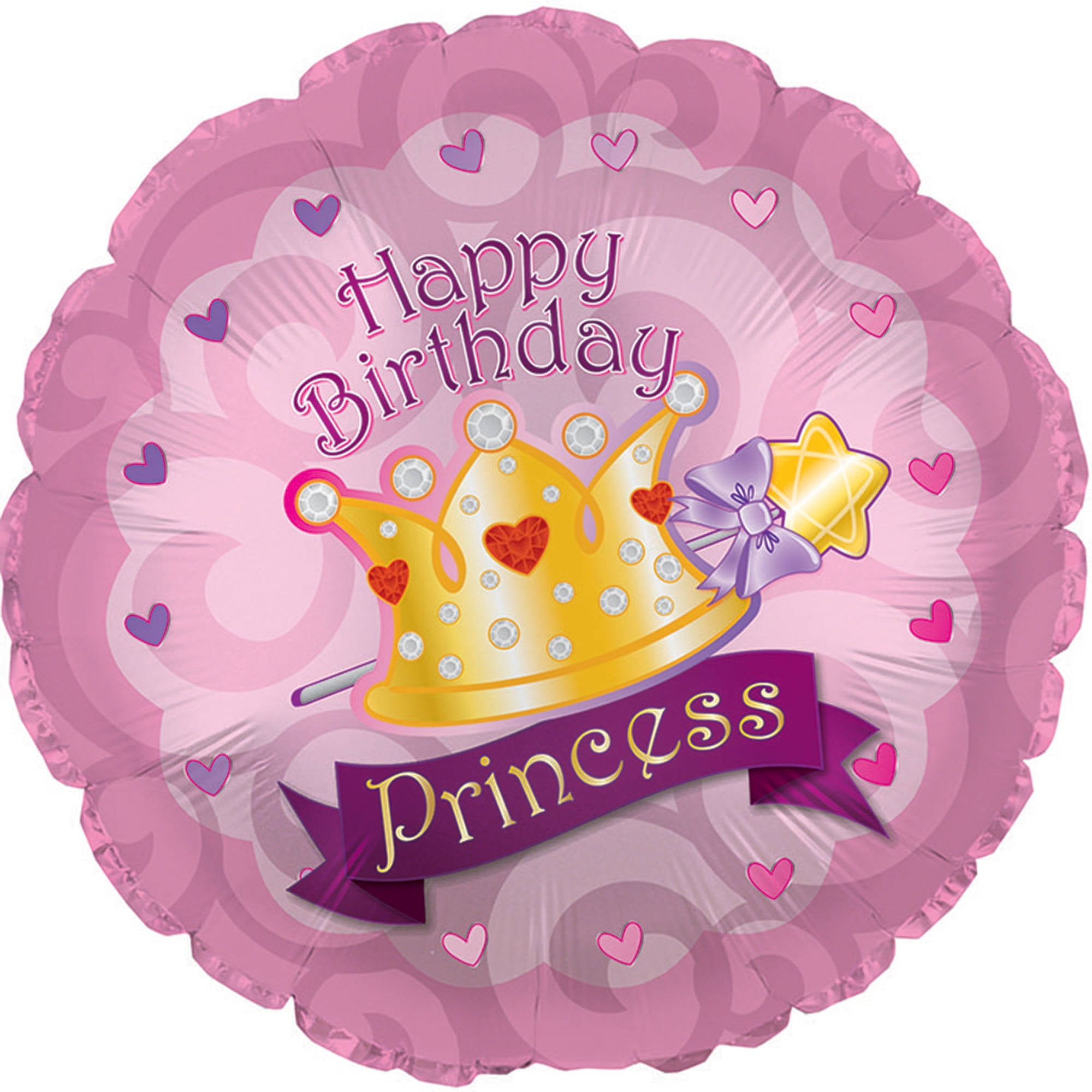 Princess Crown Birthday Mylar Balloon, each - Walmart.com