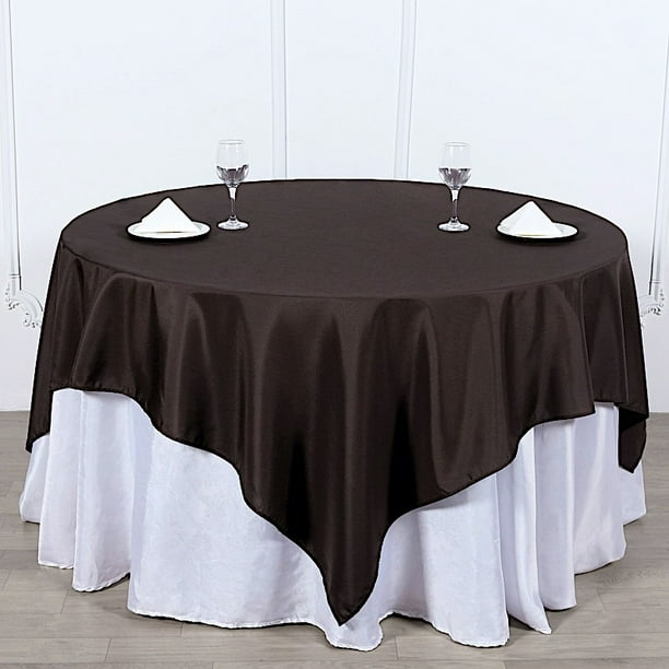 BalsaCircle 10 Pieces 70" x 70" Chocolate Brown Square Polyester ...